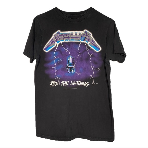 Metallica | Shirts | Metallica Ride The Lightning Band Tee Shirt | Poshmark